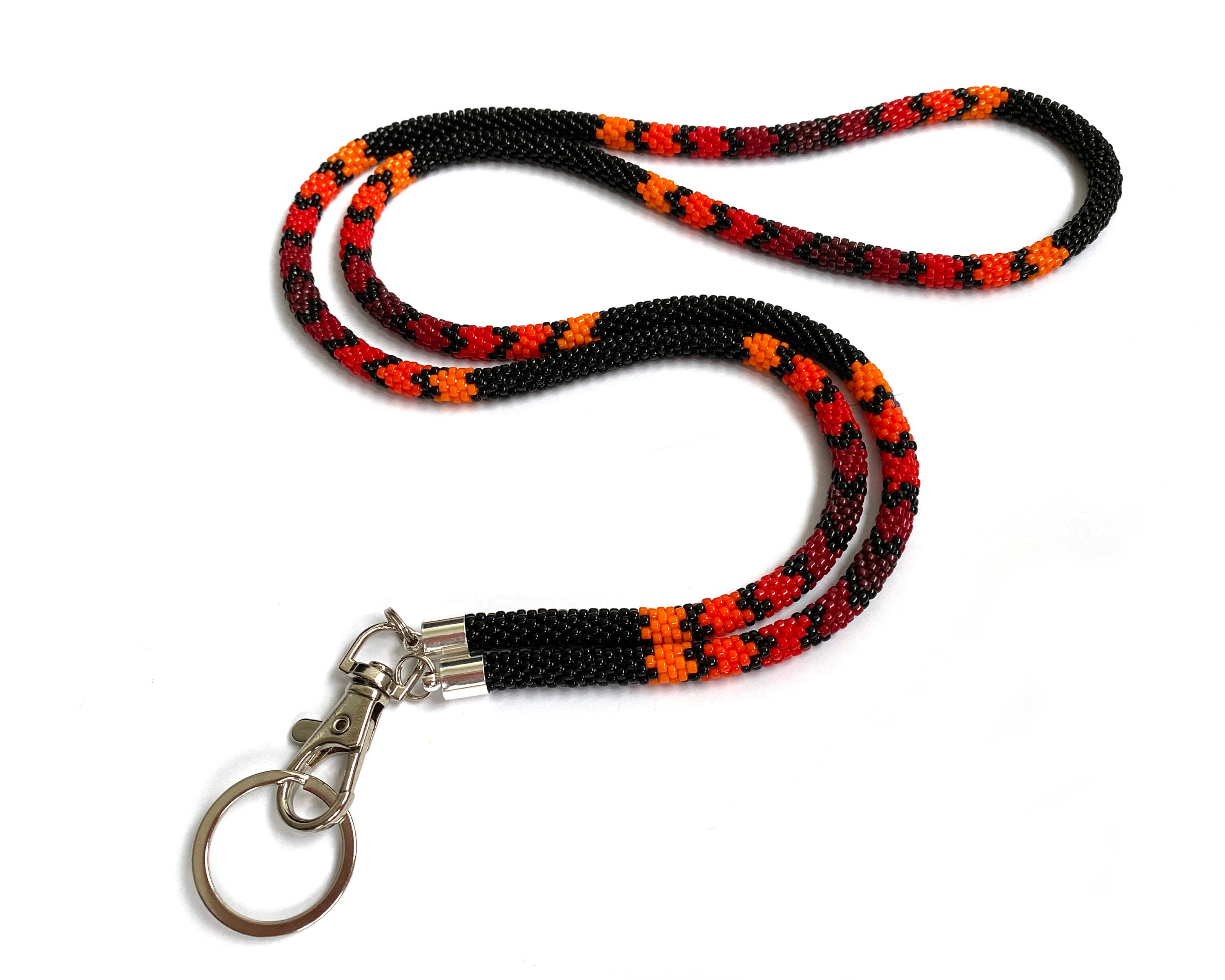 Native Style Beaded Lanyard ID Card Holder Ethnic Style Lanyard Teacher ...