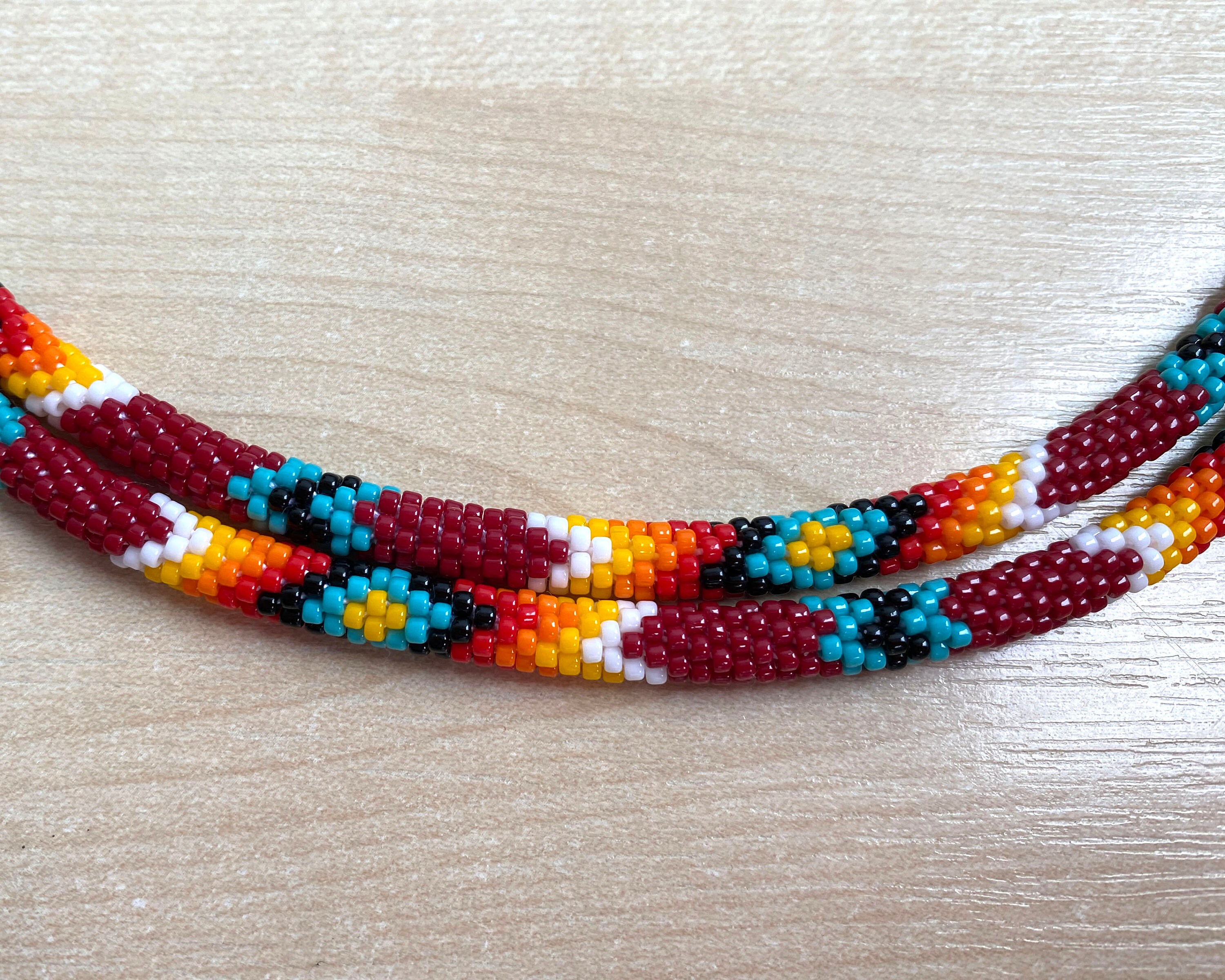 Native American Inspired Necklace Ethnic Style Layered Beaded Necklace ...