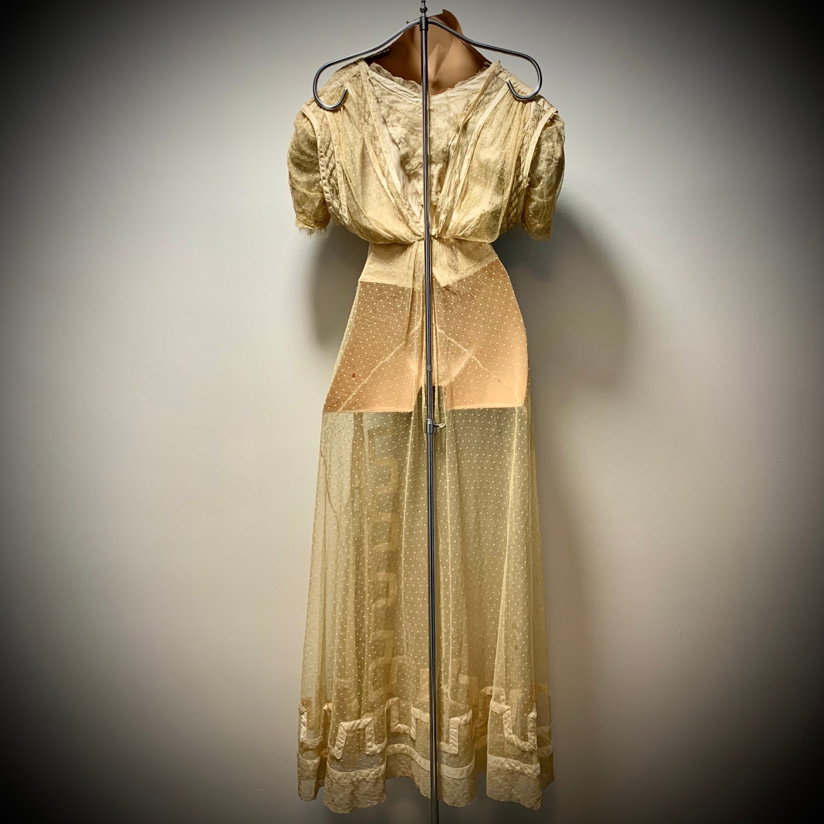 Antique Gown Vintage Edwardian 1900s Ivory Silk & - Etsy