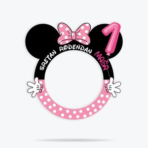 DIGITAL DOWNLOAD Minnie Mouse Photo Booth Frame | Minnie Mouse Selfie ...
