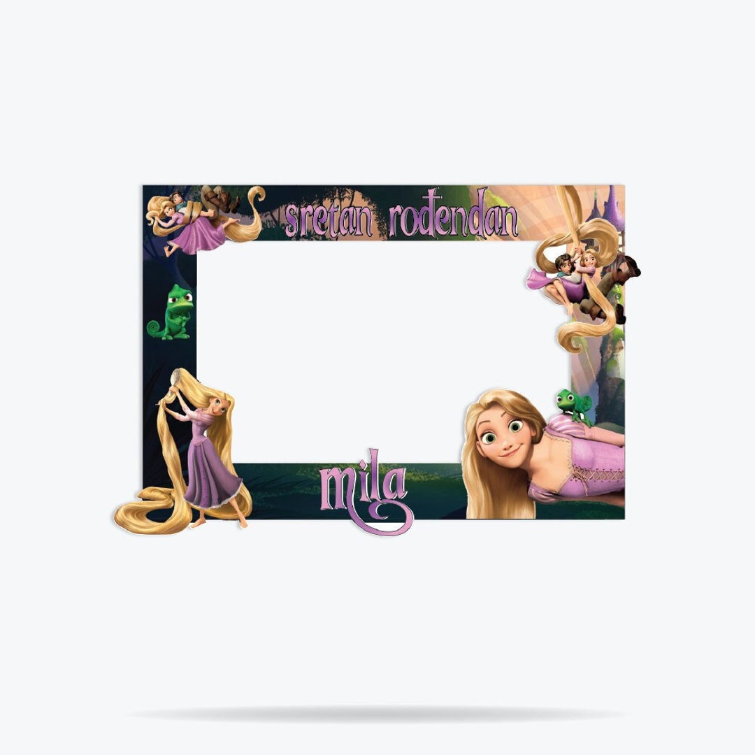 DIGITAL FILE Rapunzel Birthday Photo Booth Frame - Etsy