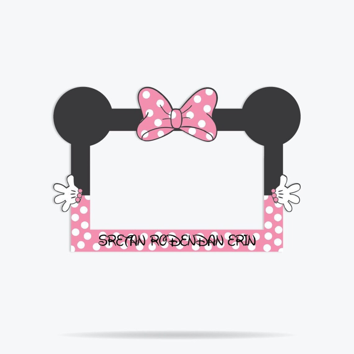 Personalized Minnie Mouse Photo Booth Frame | Minnie Mouse Selfie Frame ...