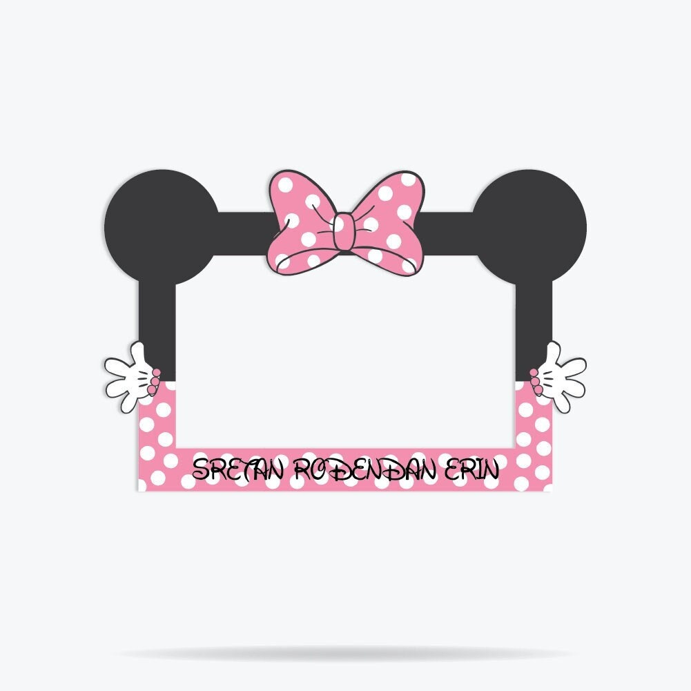 Personalized Minnie Mouse Photo Booth Frame | Minnie Mouse Selfie Frame ...