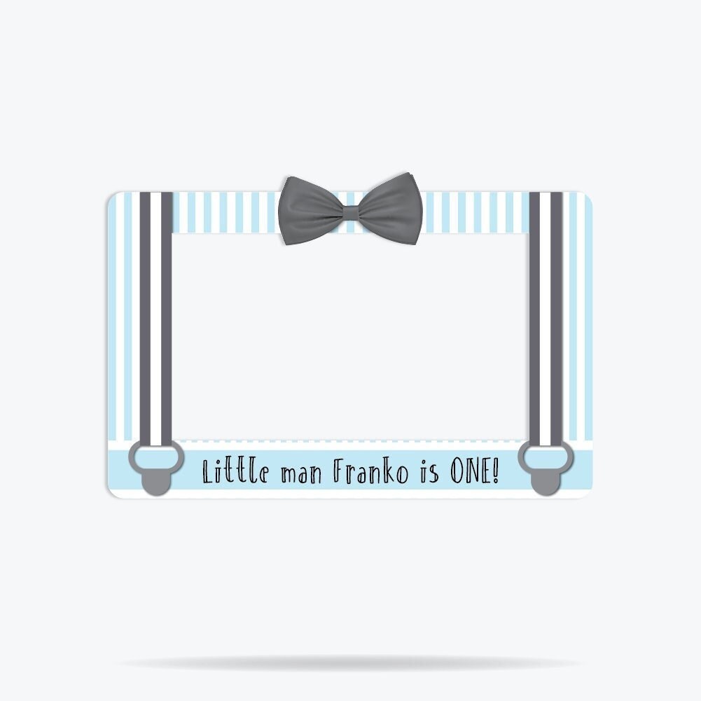 DIGITAL FILE Little Man Birthday Photo Booth Frame, Little Man Photo ...