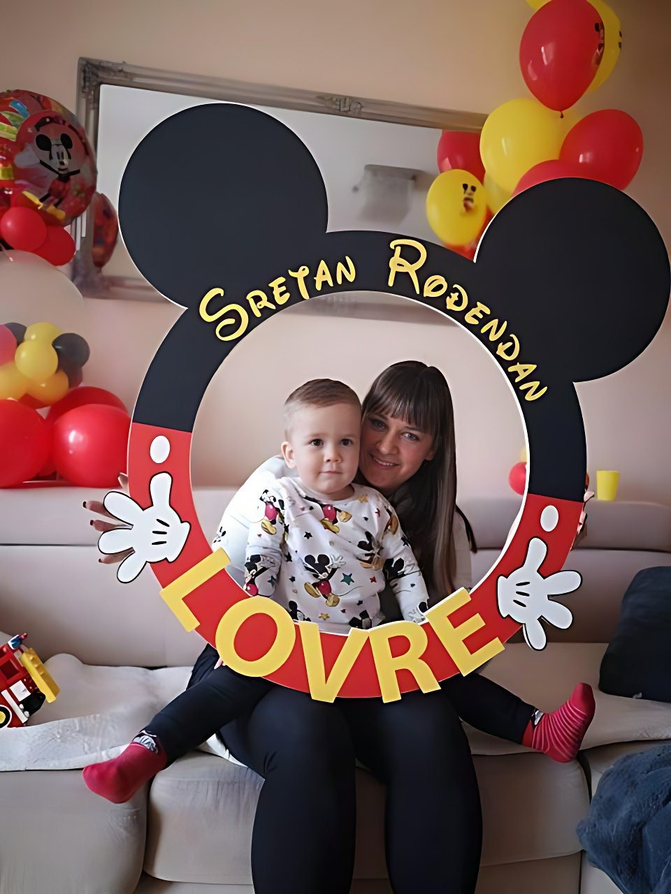 DIGITAL DOWNLOAD Mickey Mouse Photo Booth Frame | Mickey Mouse Selfie ...