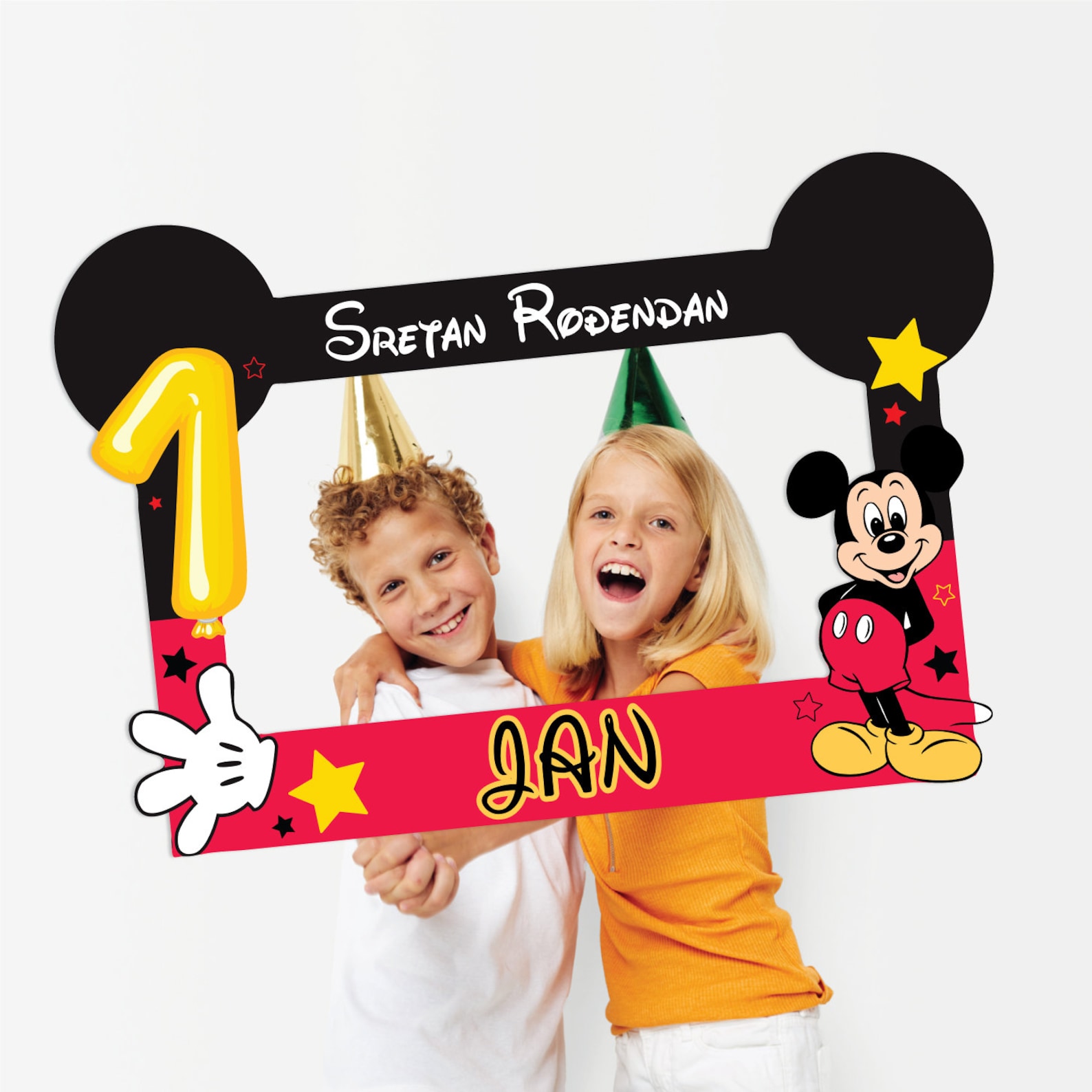 Personalized Mickey Mouse Photo Booth Frame | Mickey Mouse Selfie Frame ...