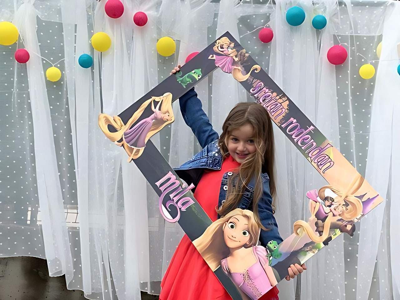 DIGITAL FILE Rapunzel Birthday Photo Booth Frame - Etsy