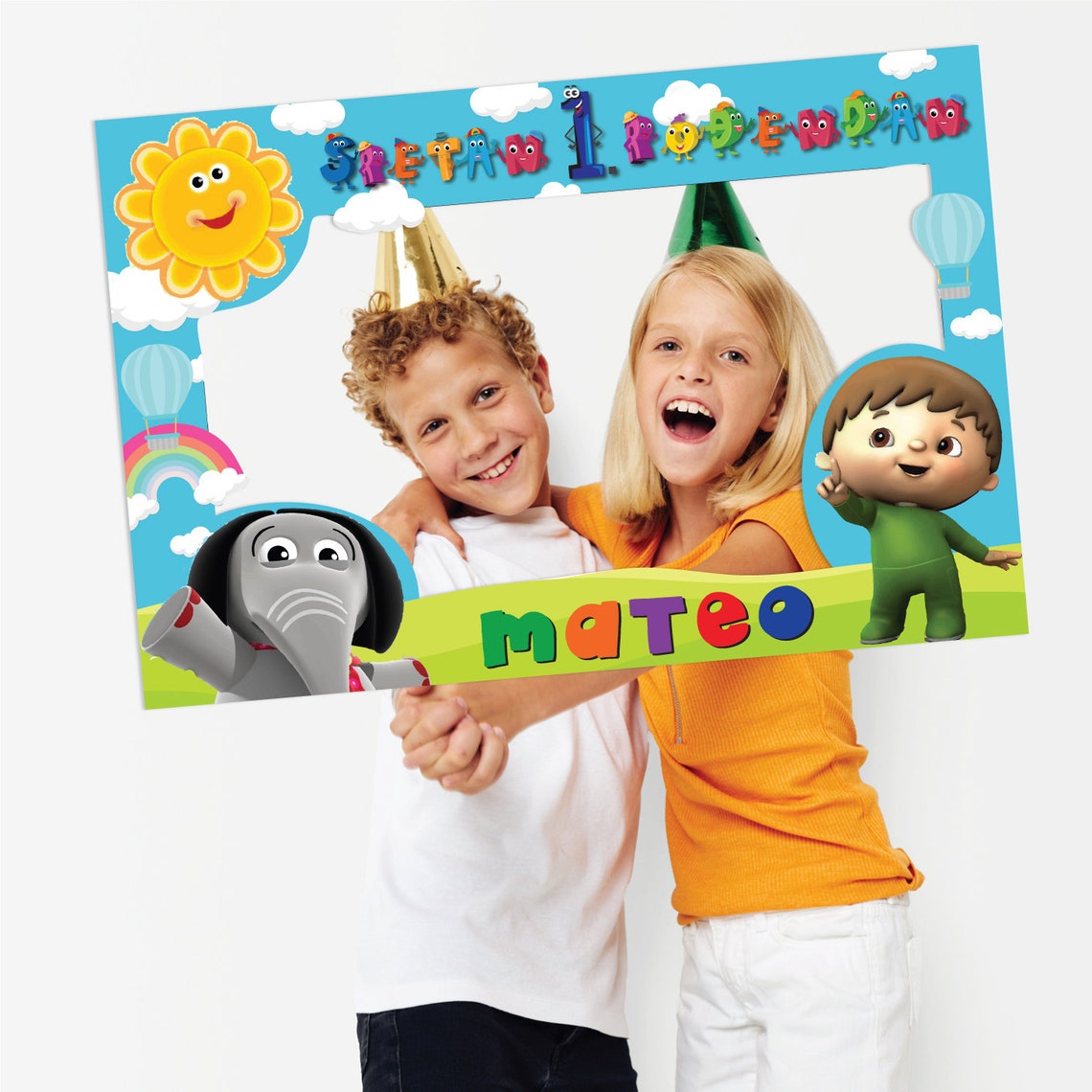 DIGITAL FILE Baby TV Birthday Photo Booth Frame, Baby Tv First Birthday ...