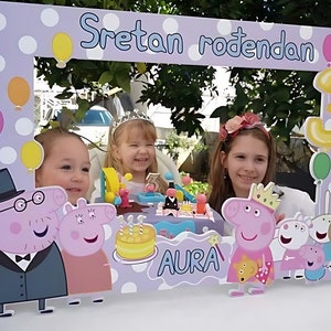 Personalized Peppa Pig Photo Booth Frame | Peppa Pig Selfie Frame ...