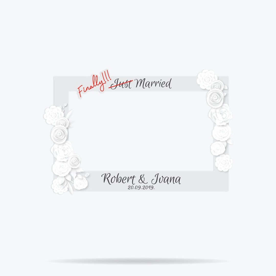 DIGITAL FILE Wedding Photo Booth Prop, Finally Married Wedding Frame ...