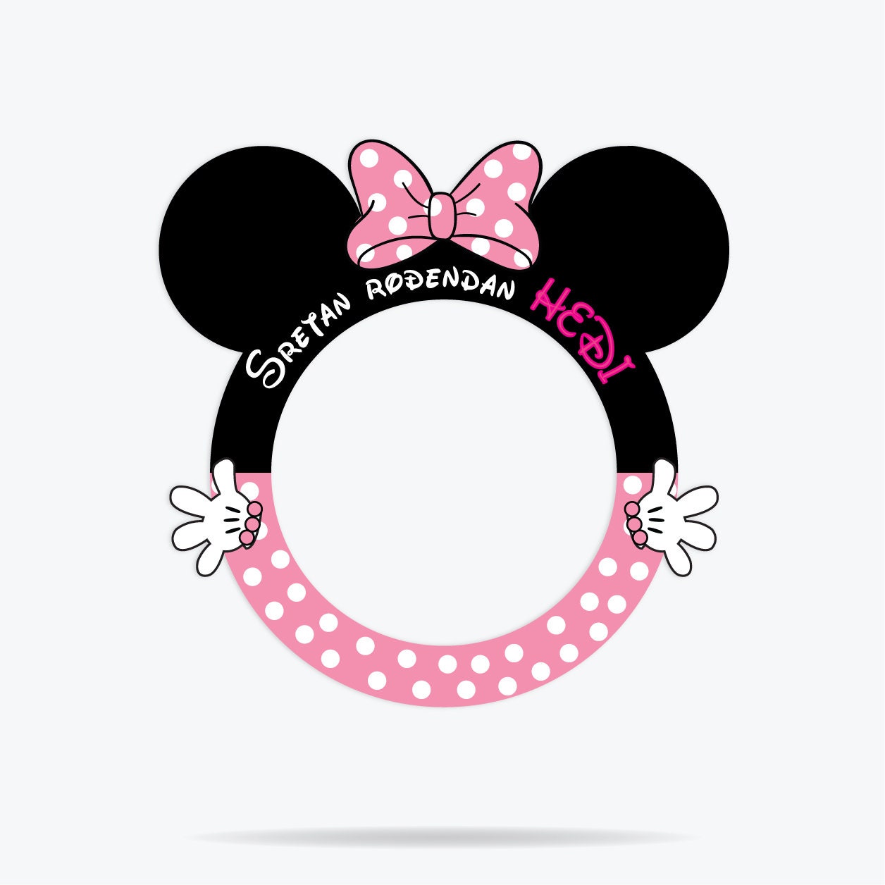 DIGITAL DOWNLOAD Minnie Mouse Photo Booth Frame | Minnie Mouse Selfie ...