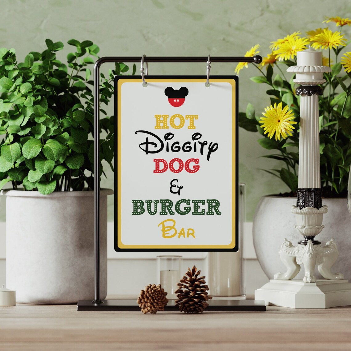 Printable Set of Mickey Mouse Party Signs, 5x7 and 8x10 INSTANT ...