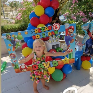 DIGITAL FILE Super Mario Photo Booth Frame, Super Mario Photo Frame ...
