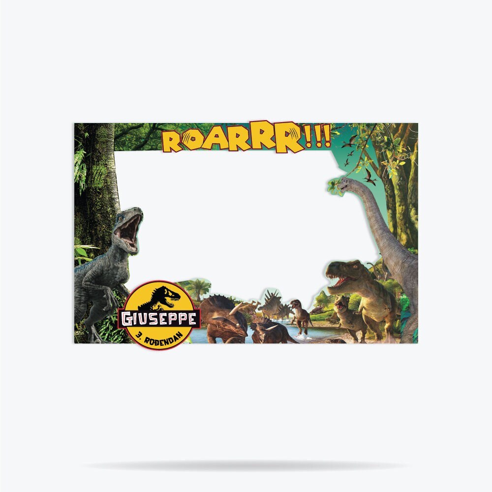 DIGITAL FILE Jurassic Park Birthday Photo Booth Frame, Jurassic World ...