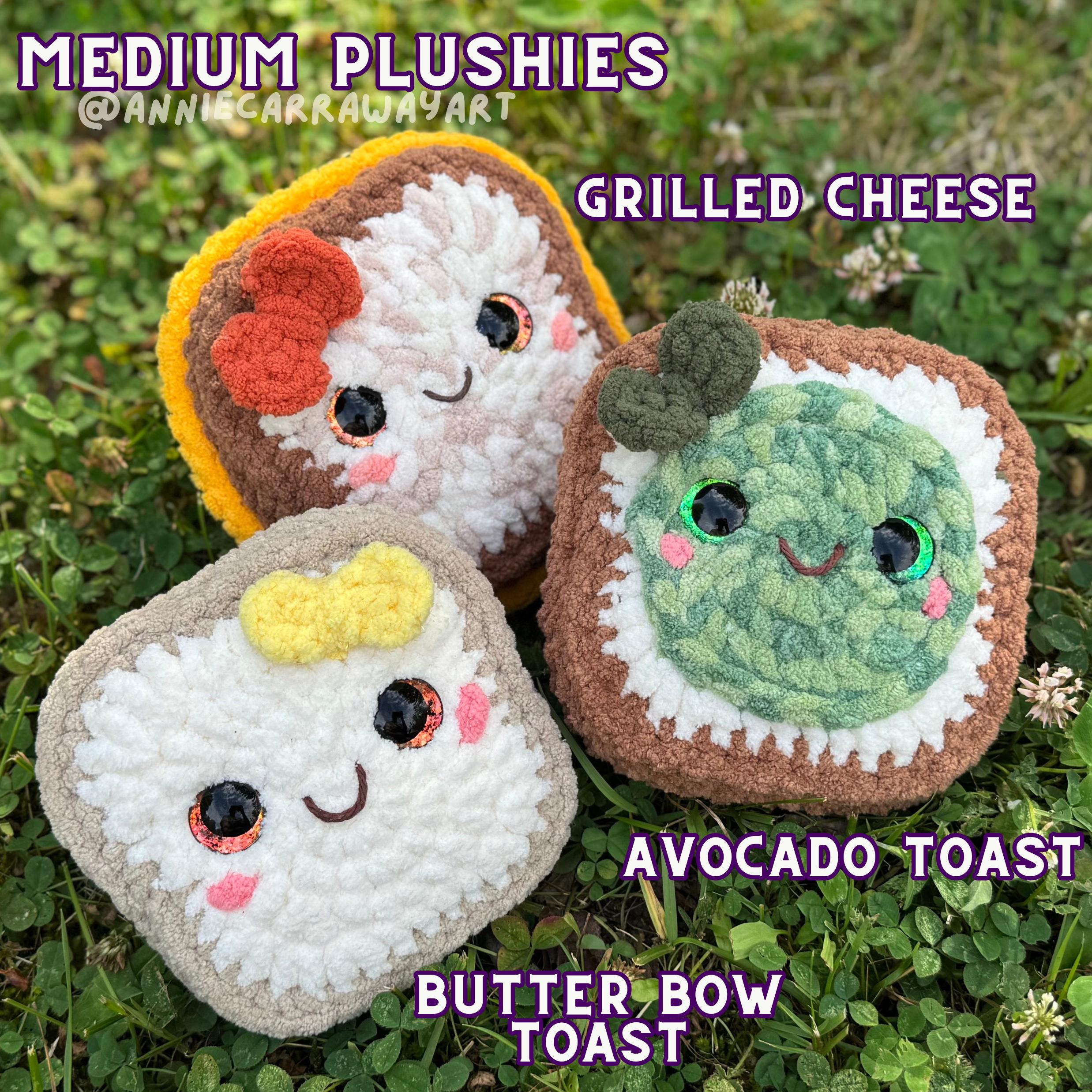 Toast and Grilled Cheese Crochet Pattern | Low Sew Plushies | 9 in 1 ...