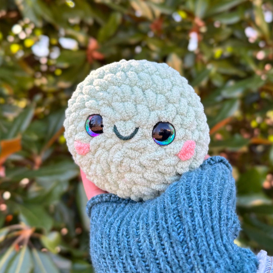Matcha Mochi Crochet Plushie Hand Painted Eyes - Etsy