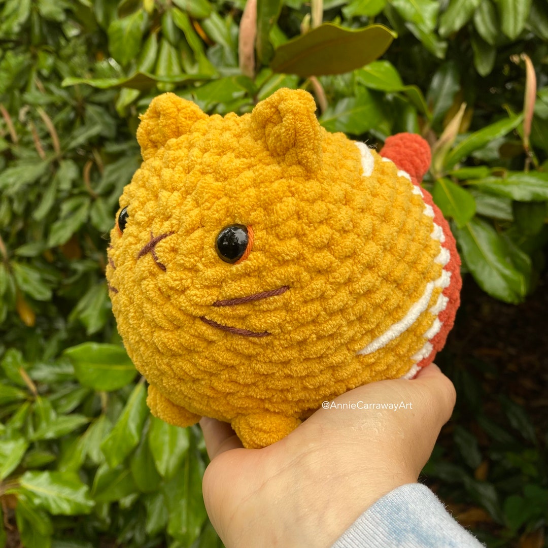 Orange Slice Crochet Cat Plushie Cute Cat Plushie, Kawaii Cat, Cute Cat ...