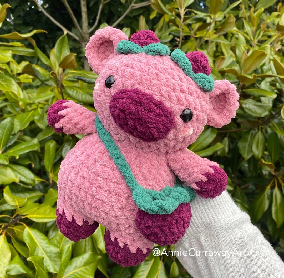 Raspberry Cow Plushie Crochet Cow Plushie, Kawaii Cow, Cute Cow Plush ...