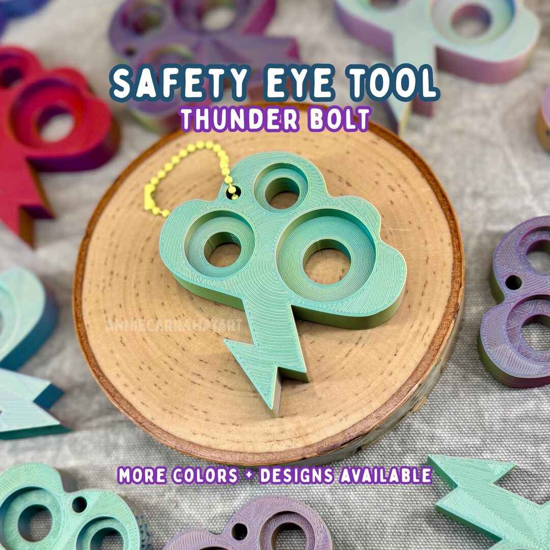 Safety Eye Insertion Tool | Thunder Bolt Design | Multiple Colors ...