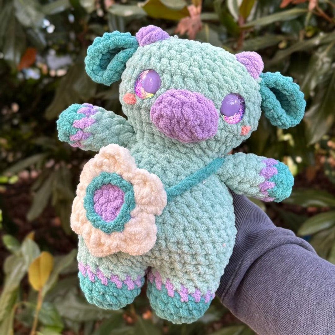 Daisy Cow Crochet Plushie Hand Painted Eyes - Etsy