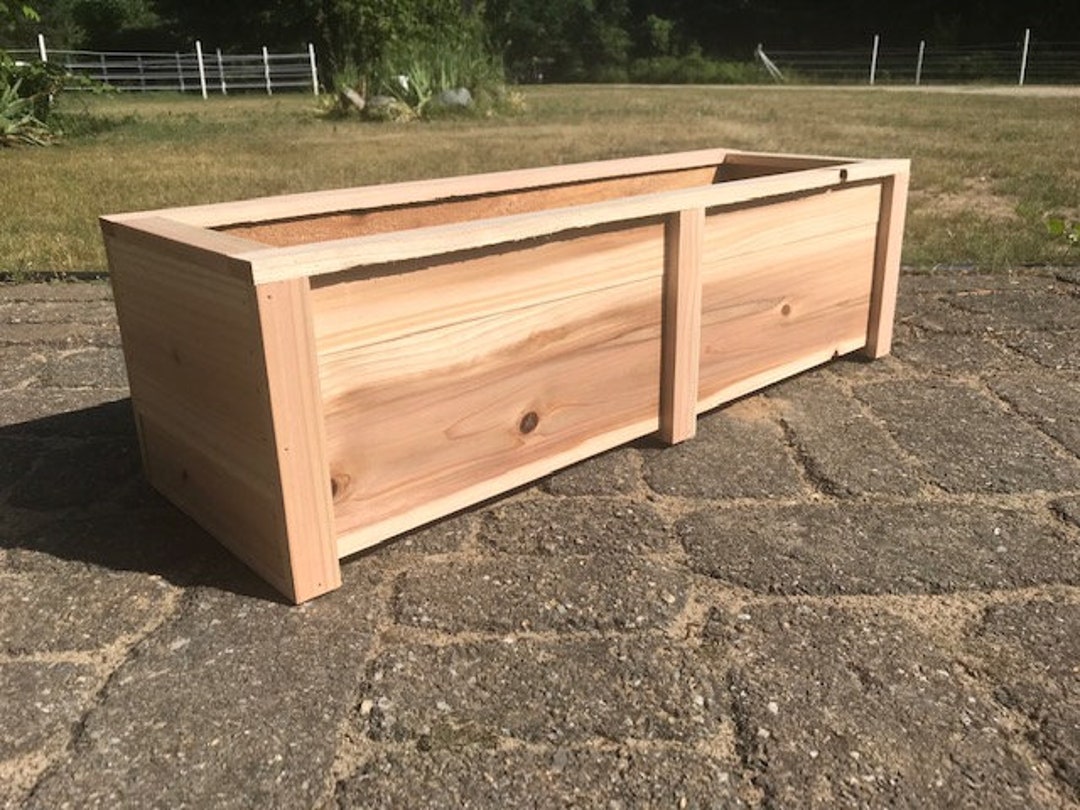 Rectangular Cedar Planter Box - Etsy