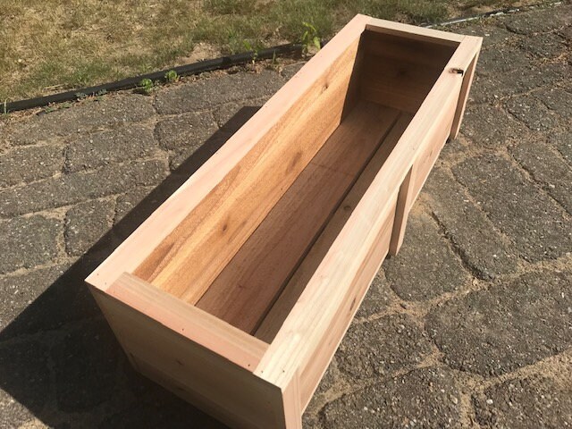 Rectangular Cedar Planter Box - Etsy