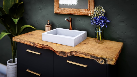 Rustic Log Vanities Tops