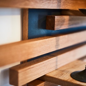 Wall Shelf Oak Slatted Shelf - Etsy