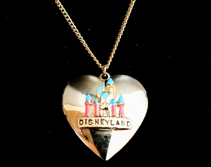 Vintage 1960's Gold Walt Disney Productions Disneyland Heart Shaped ...