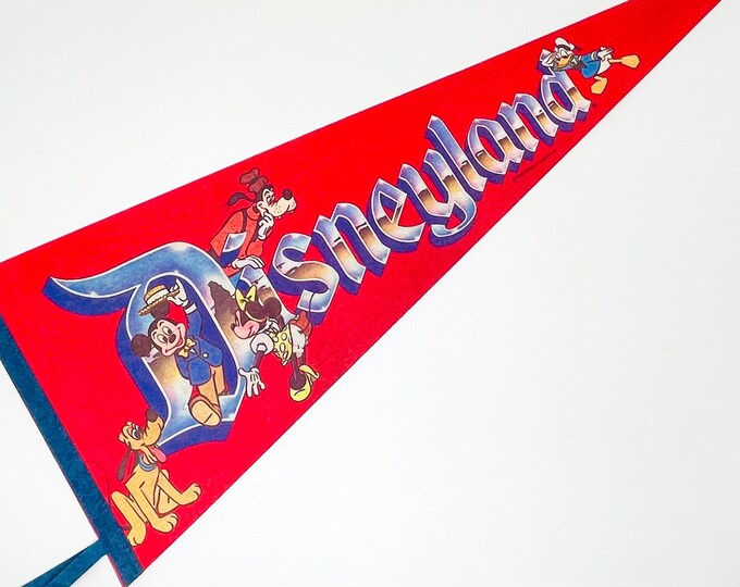 Original Vintage Disneyland Pennant Flag Authentic Walt Disney ...