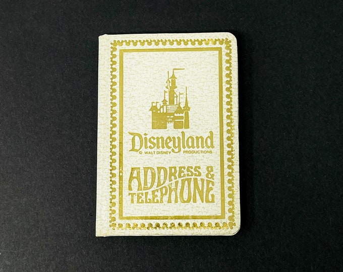 Unused 1970's Original Vintage Disneyland Address Book Walt Disney ...