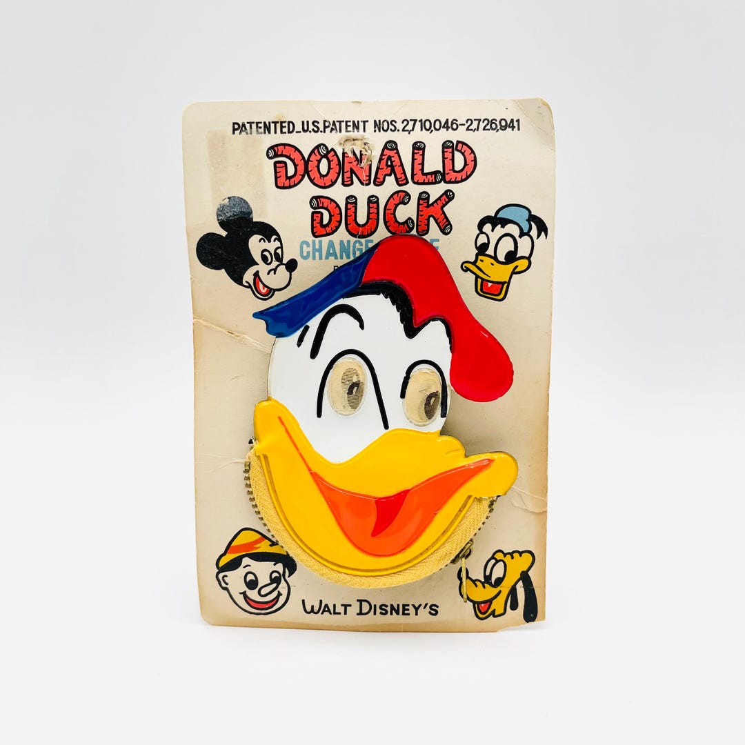 Vintage Donald Duck Vinyl Change Purse Wallet Bag Souvenir Authentic ...
