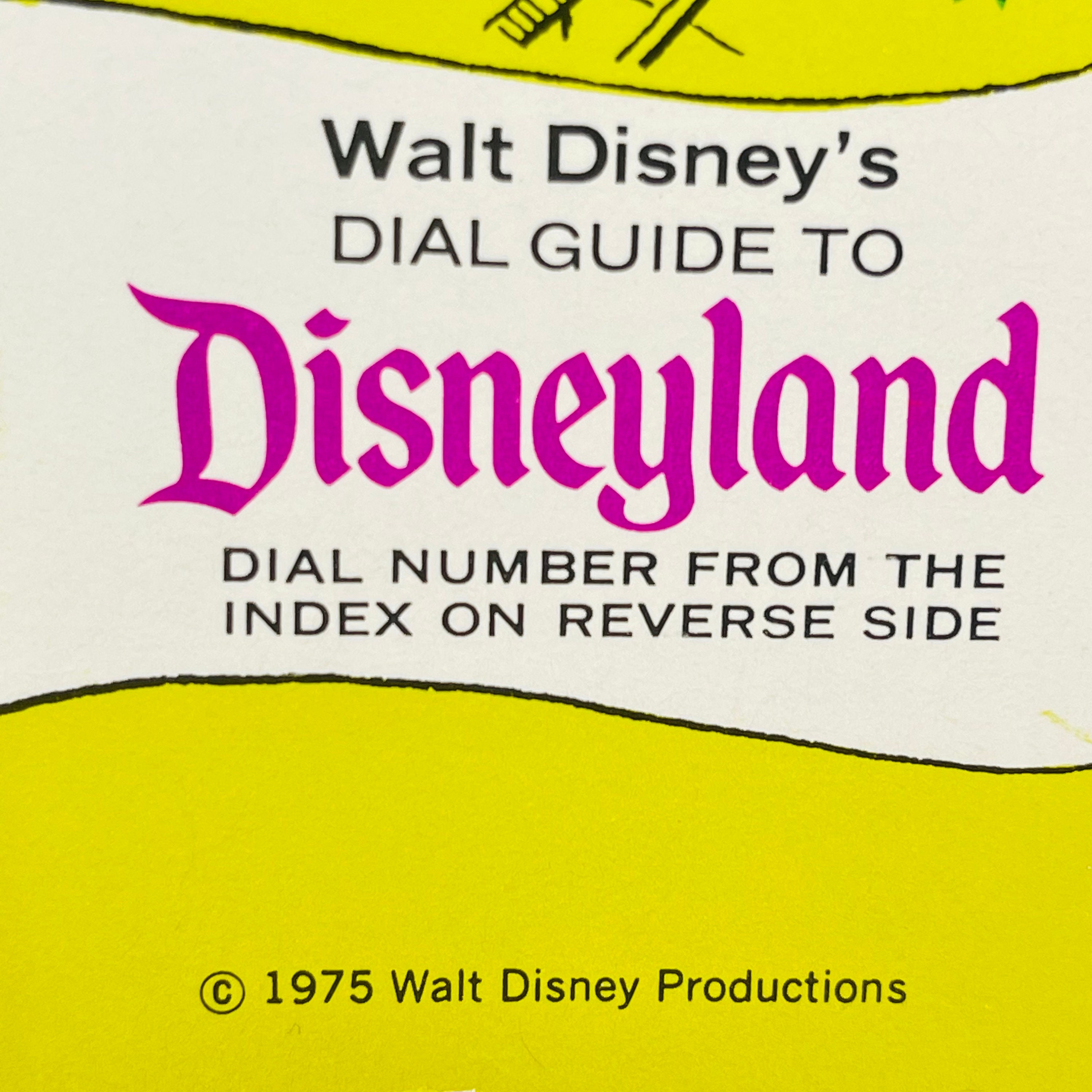 Original 1975 Walt Disneys Dial Guide Map to Disneyland - Etsy