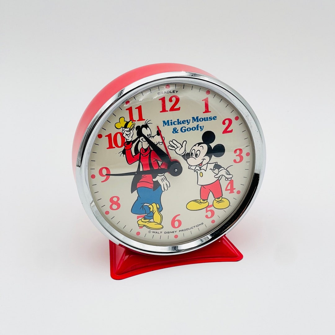 Bradley Mickey Mouse & Goofy Alarm Excellent Clock Original Authentic ...