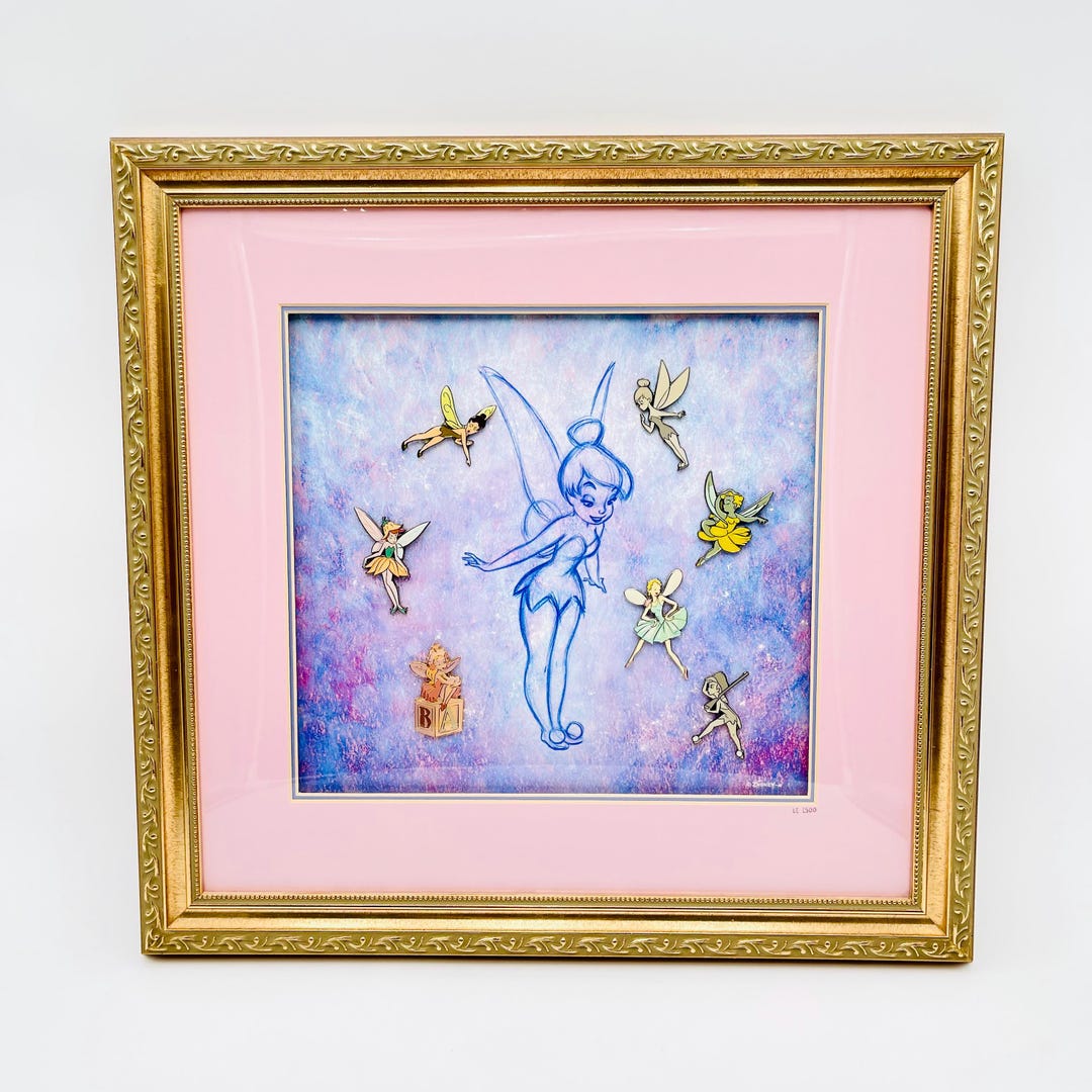 Limited Edition the Walt Disney Gallery Tinker Bell Pin Framed Set ...