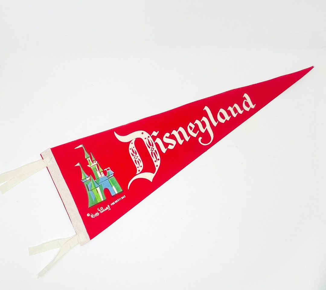 1960's Original Disneyland Felt Red Pennant Walt Disney - Etsy
