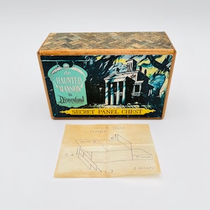 Vintage Haunted Mansion Secret Panel Chest Puzzle Box & Instructions ...