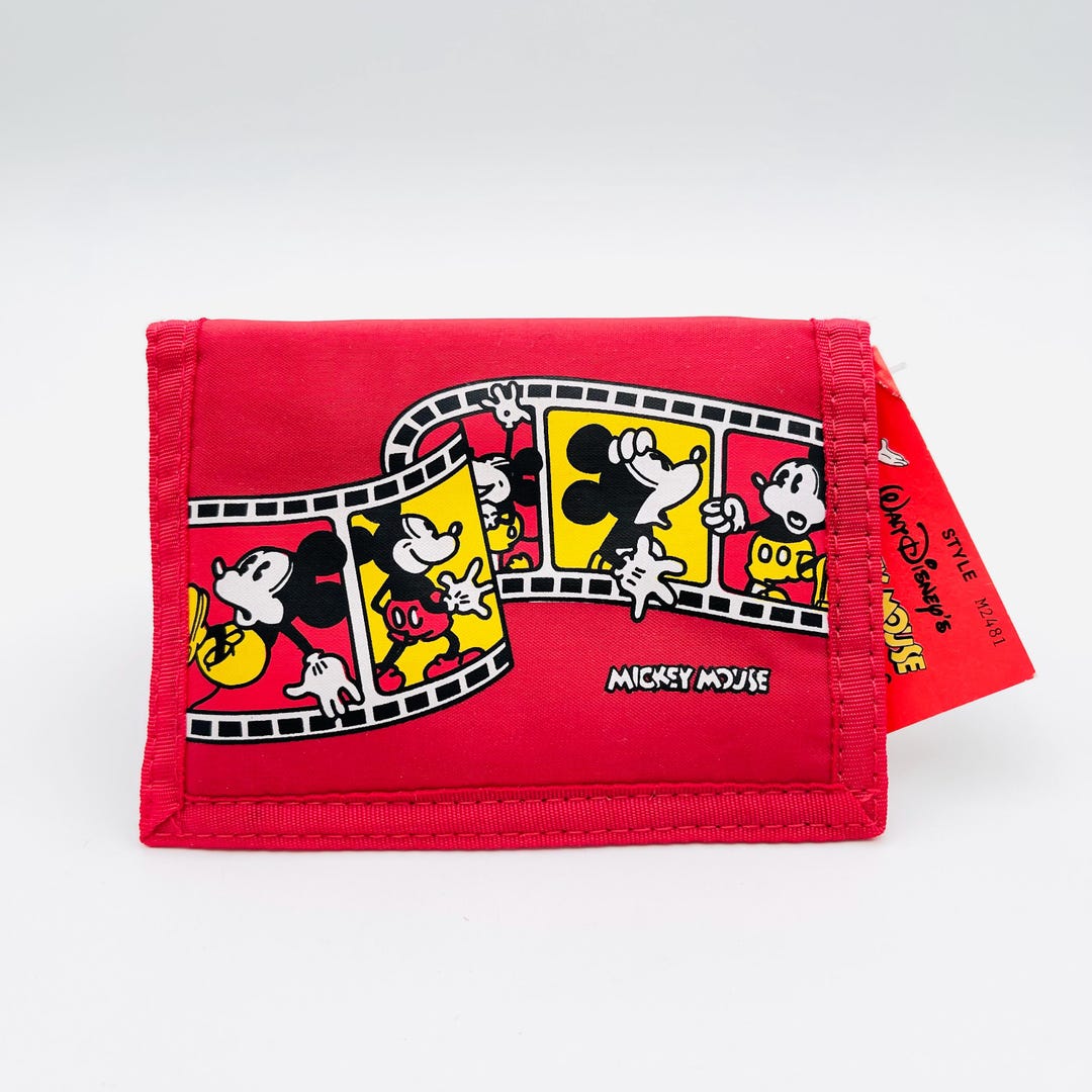 80s Mickey Mouse Red Trifold Wallet New With Tags Vintage NWT Authentic ...