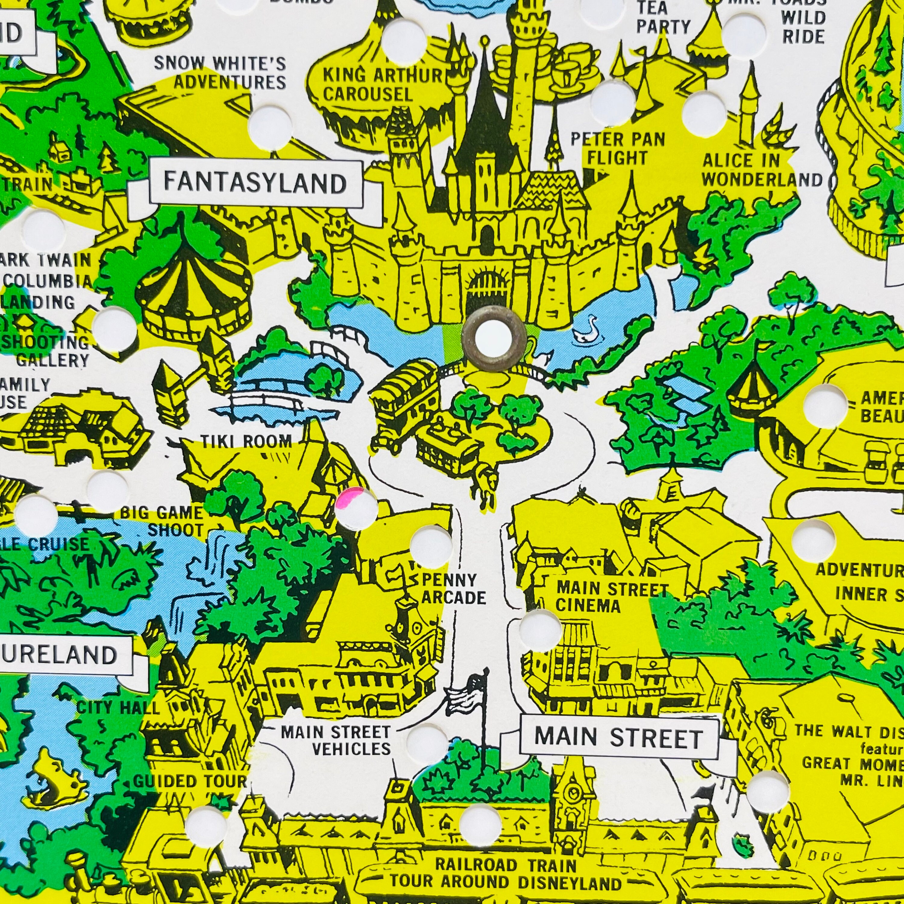 Original 1975 Walt Disneys Dial Guide Map to Disneyland - Etsy