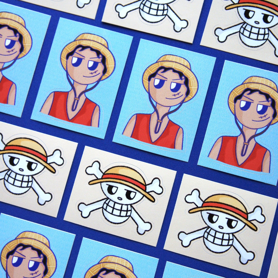 One Piece Vinyl Stickers, Monkey D Luffy and Straw Hat Crew Flag ...