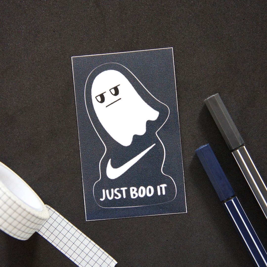 Just Boo It Vinyl Sticker, Cute and Fun Illustrated Kiss Cut Sticker - Etsy