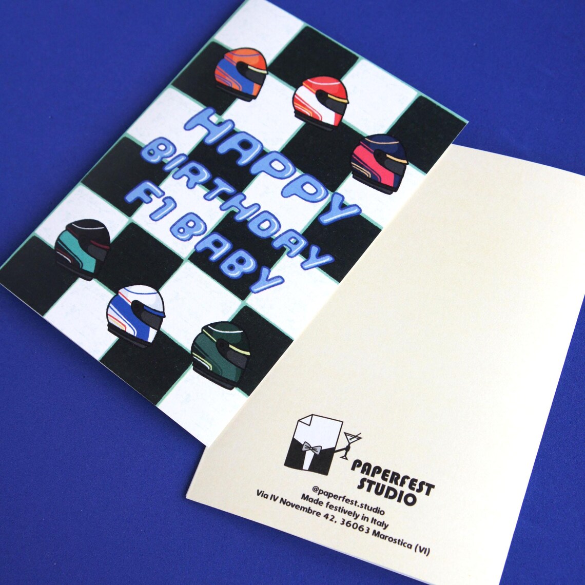 F1 Greeting Card, Illustrated Formula 1 Birthday Card, Racing Sports ...