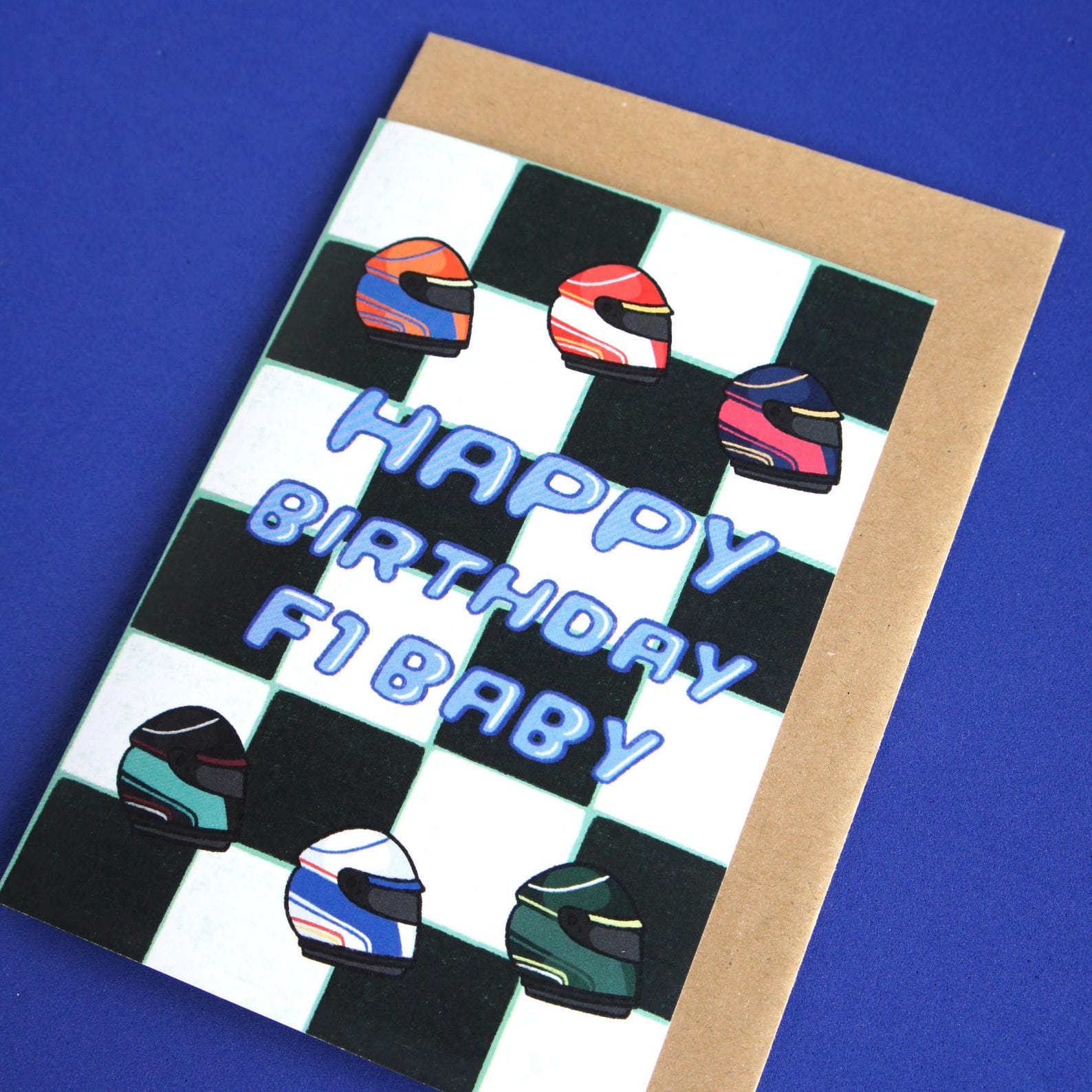 F1 Greeting Card, Illustrated Formula 1 Birthday Card, Racing Sports ...