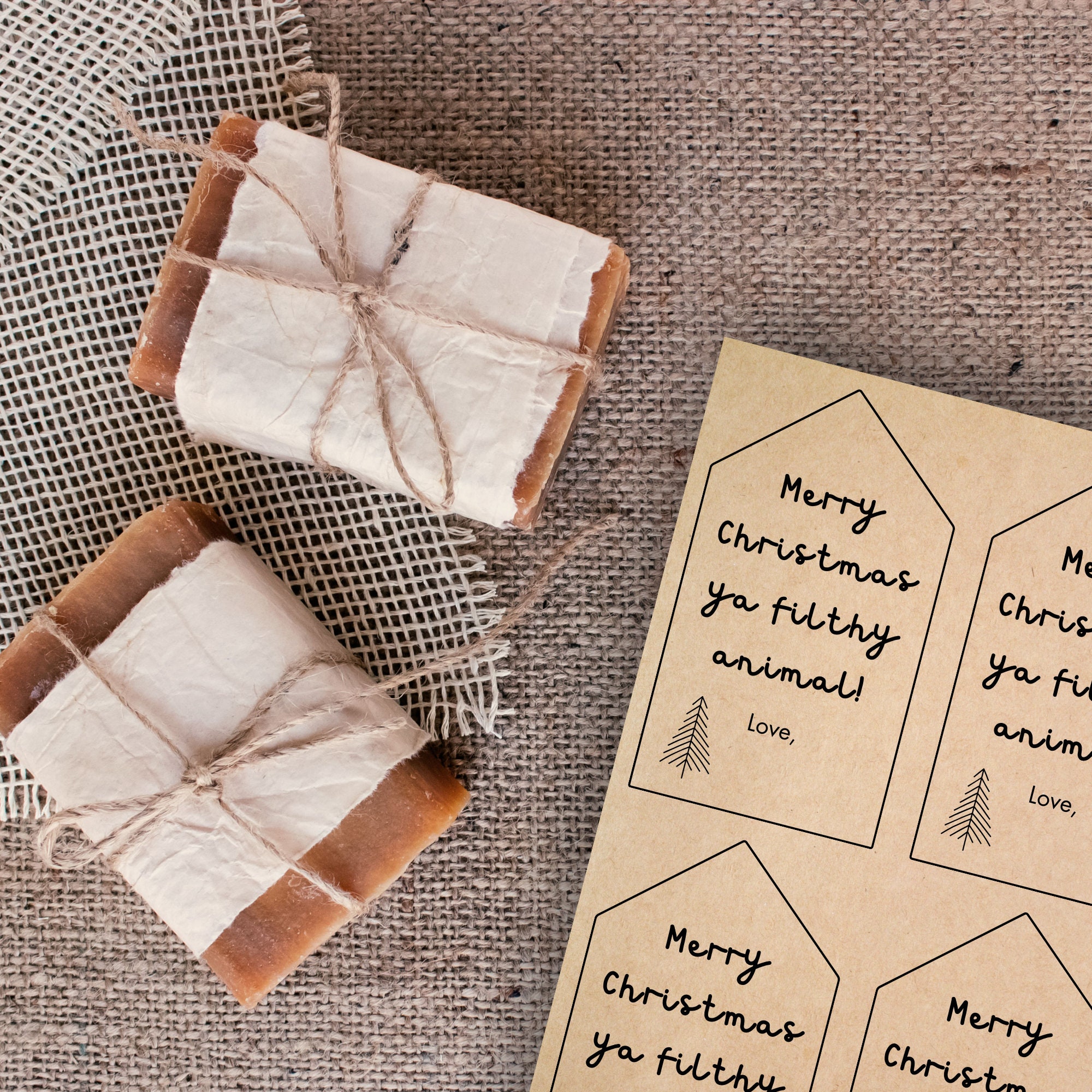 Neighbor / Friends / Teacher Christmas Holiday Gift Tag Digital ...