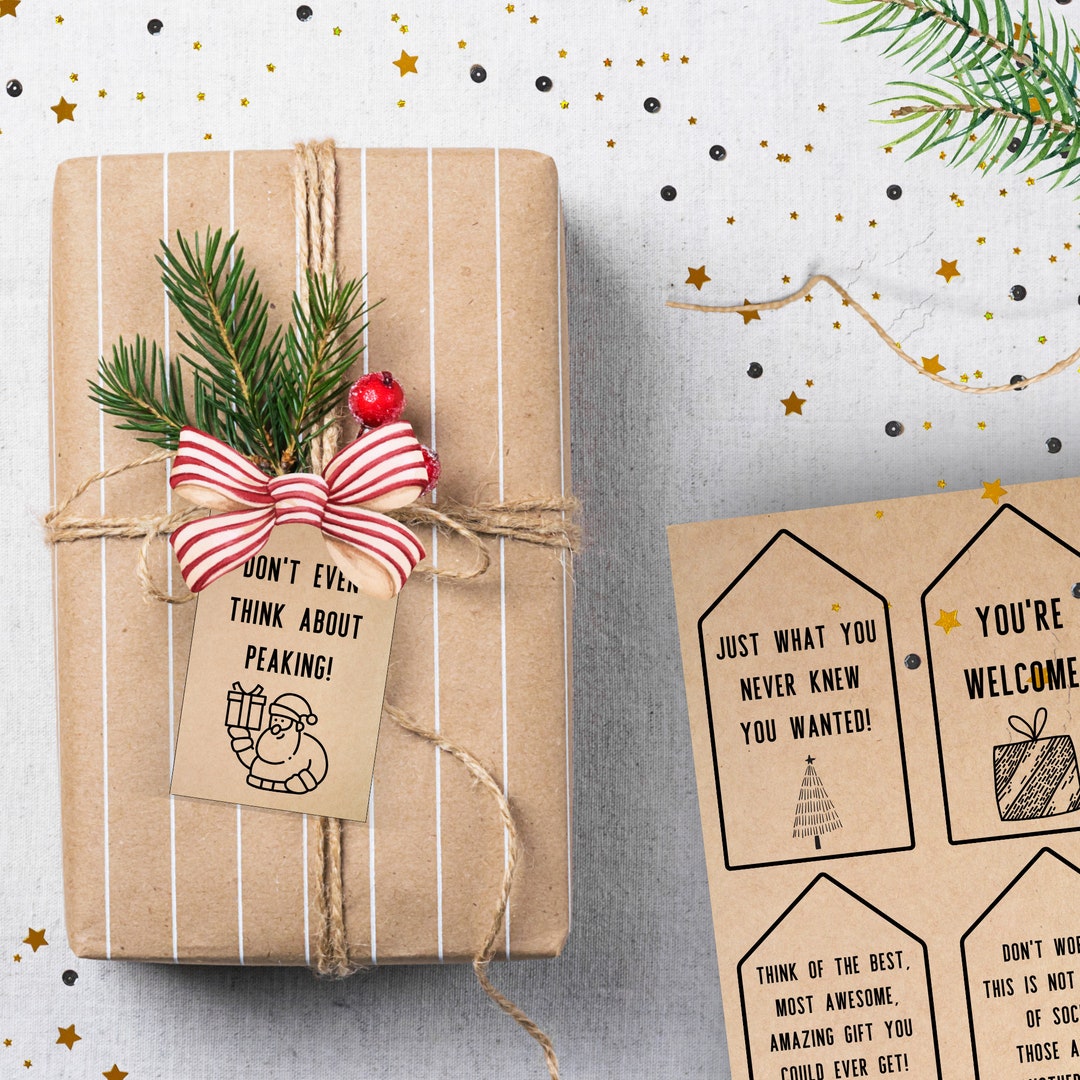 Funny, Sarcastic, and Humerous Christmas Gift Tags Digital Download ...