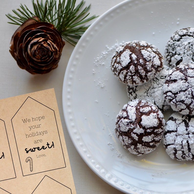 Neighbor / Friends / Teacher Christmas Holiday Gift Tag Digital ...