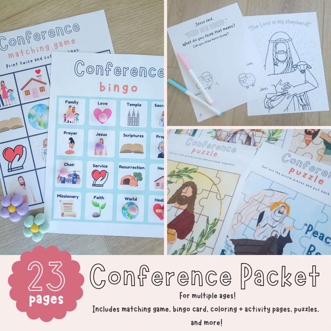 LDS Conference Activity Coloring Book Packet - Etsy