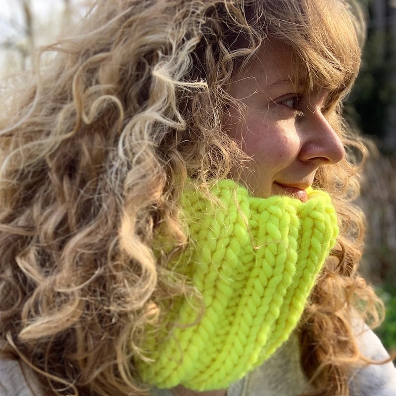 Neon Yellow Scarf - Etsy