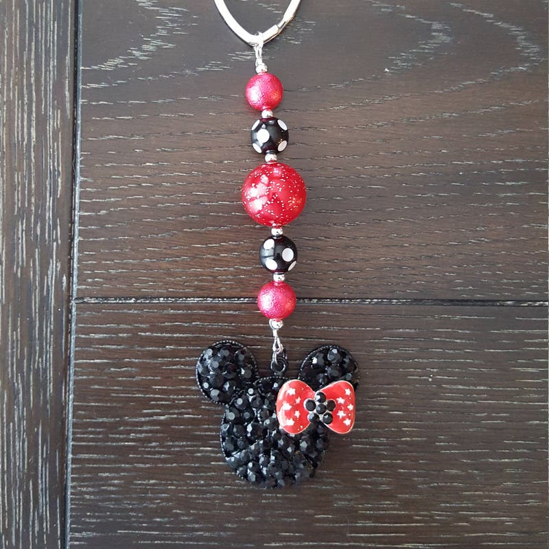 Minnie Mouse Key Chain - Etsy