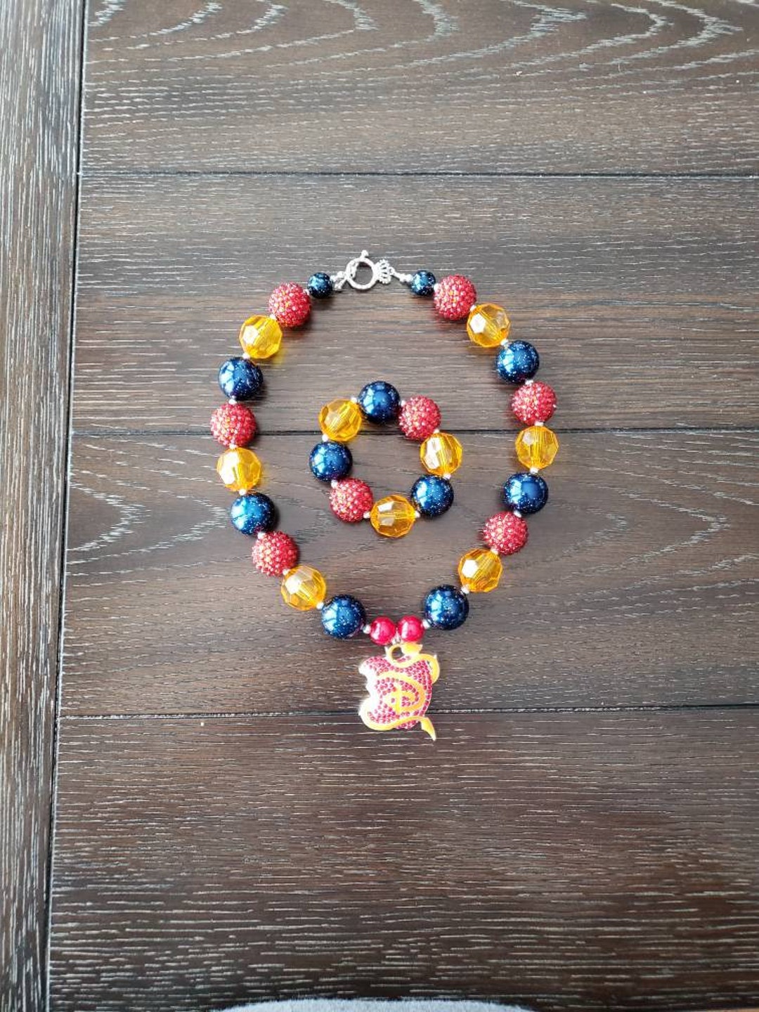 Disney's Descendants Inspired Children's Chunky Bubblegum Bead Necklace ...